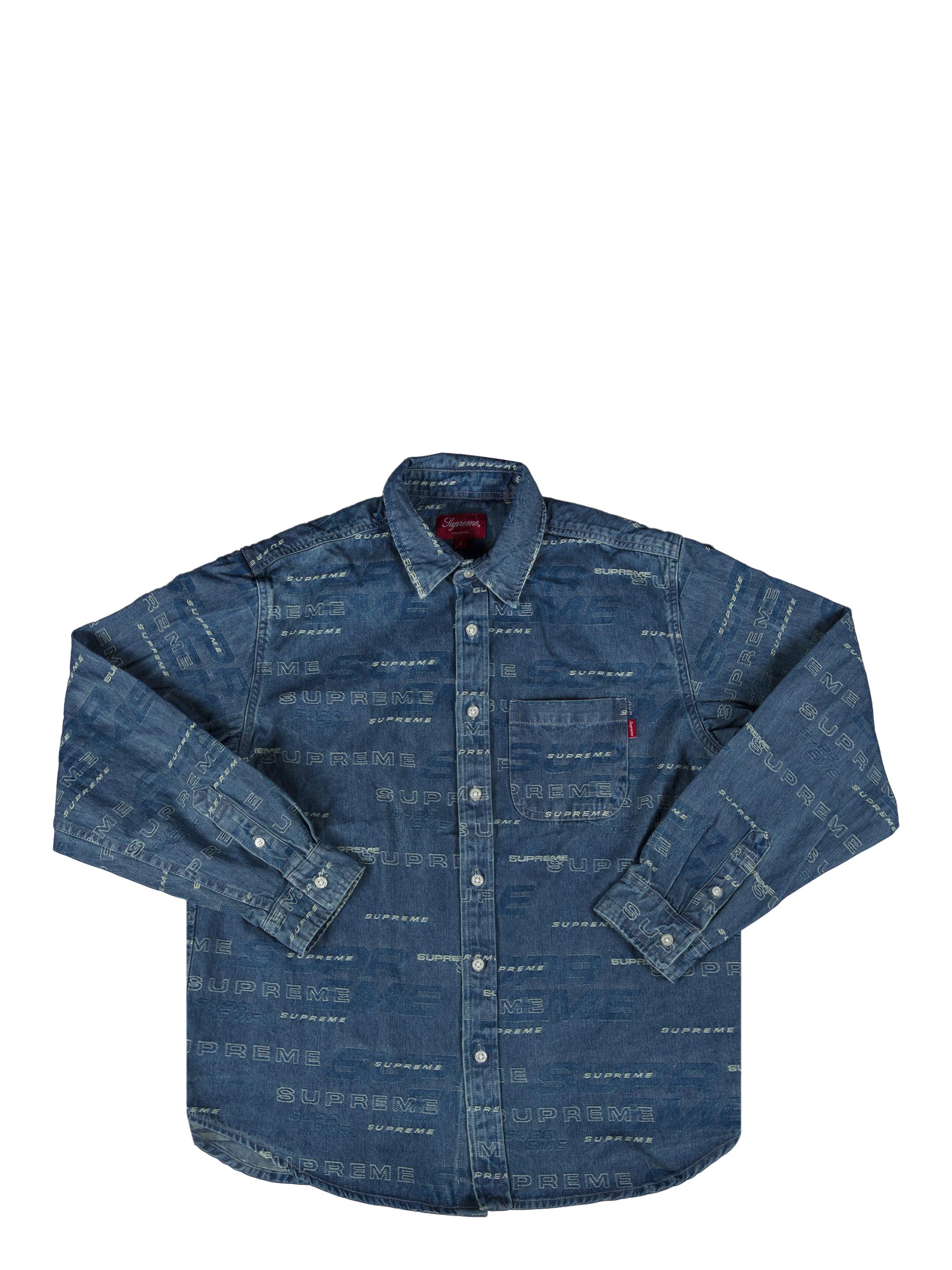 Supreme Dimensions Logo Denim Shirt - Blue | Editorialist