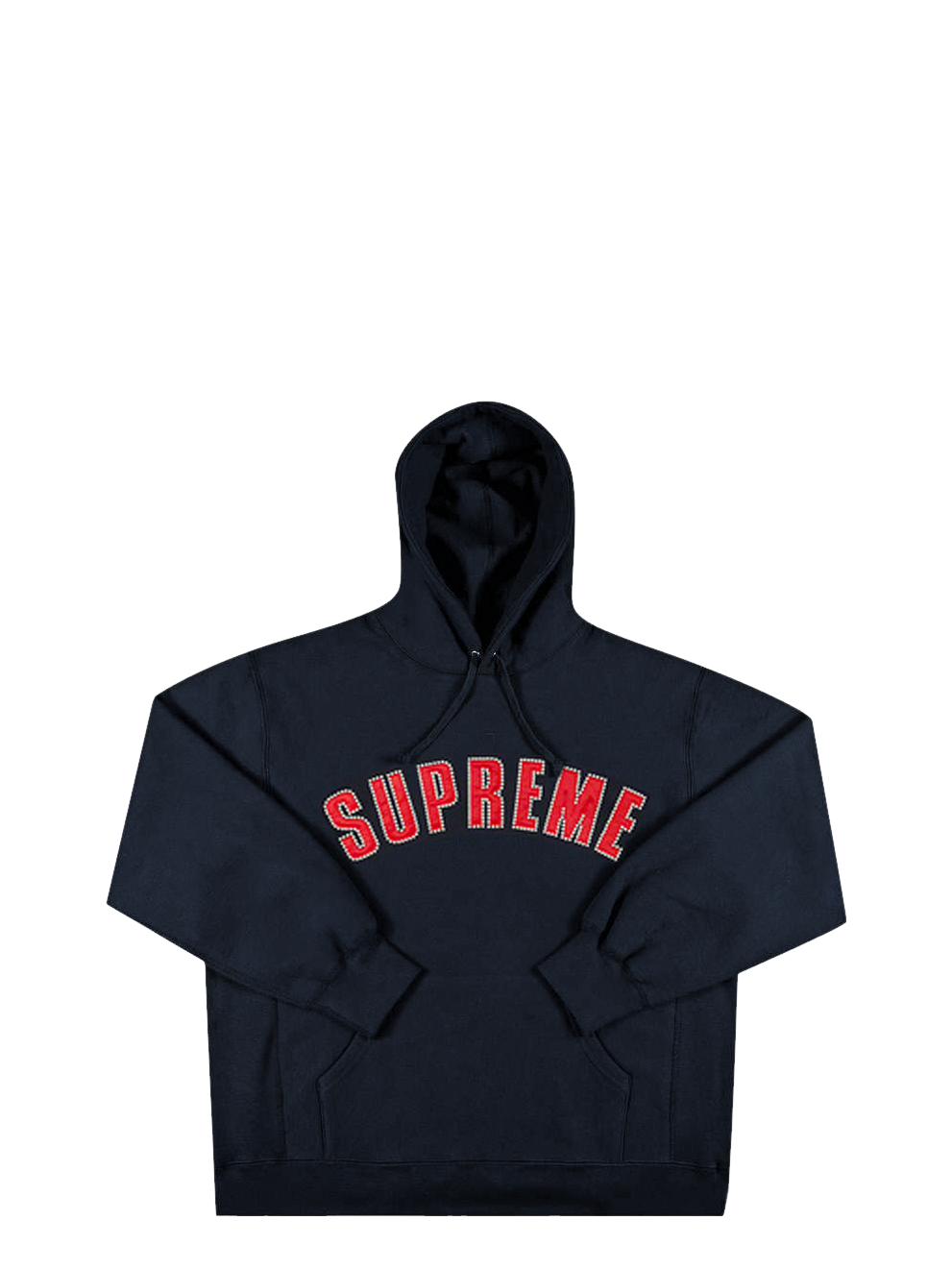 Supreme Pearl Logo Hooded Sweatshirt - Blue | Editorialist