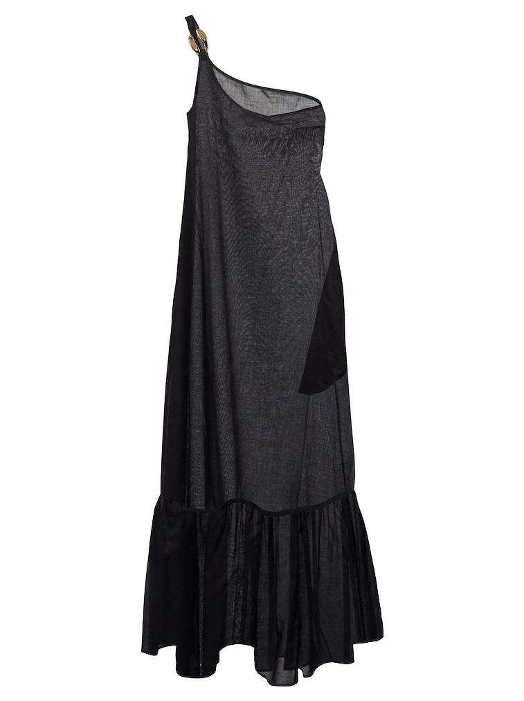 STELLA MCCARTNEY Stella McCartney One-Shoulder Midi Dress in Black