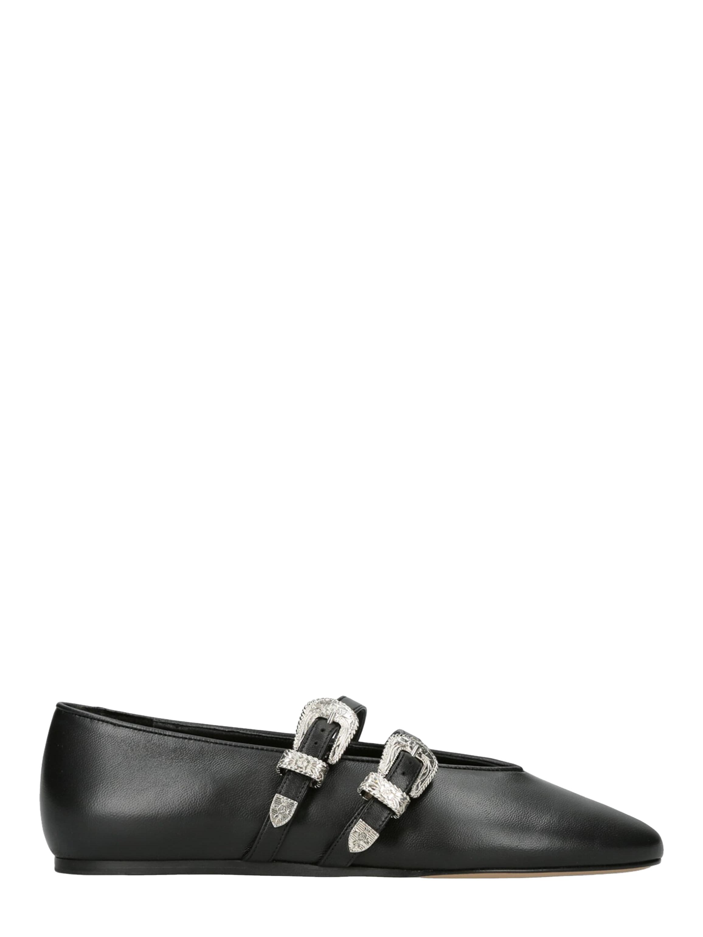 LE MONDE BERYL Leather Buckle Claudia Ballet Flats