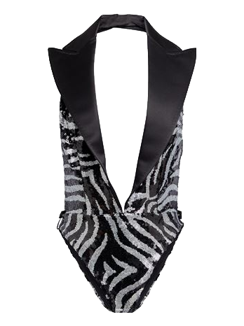 DOLCE & GABBANA Bodysuit in Polyester, Silk, and Elastane