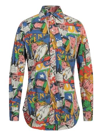 Floral-print Corduroy Shirt