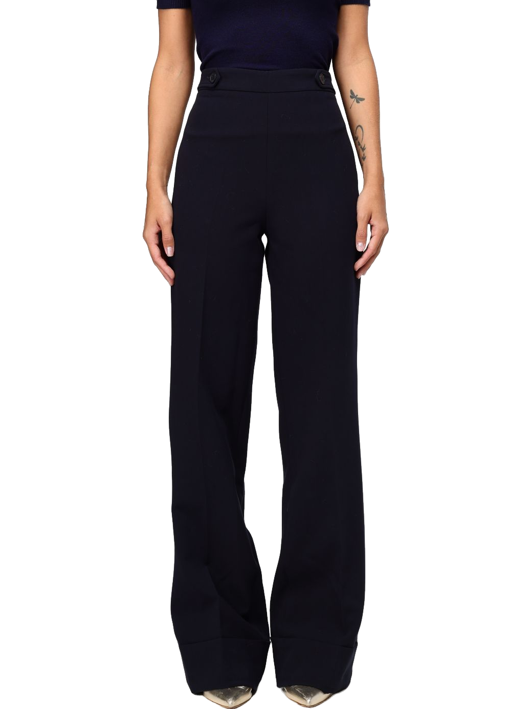TWINSET Twinset High Waisted Wide Leg Pants