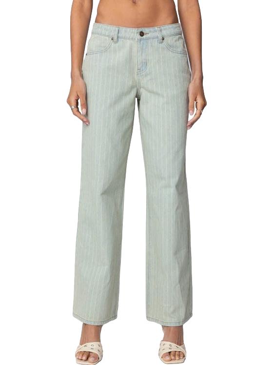 EDIKTED EDIKTED Lannah Textured Wide Leg Jeans