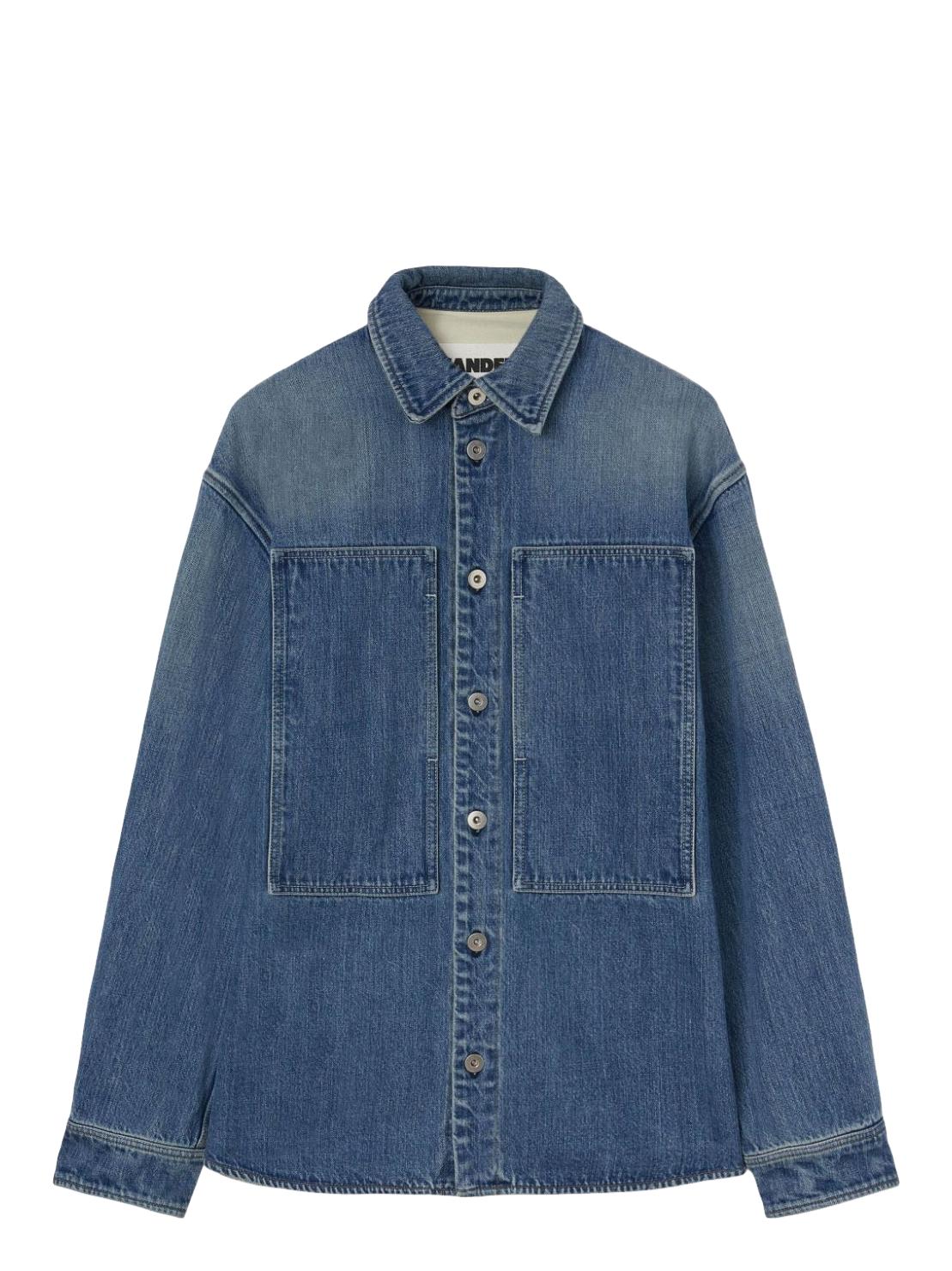 JIL SANDER drop-shoulder denim shirt