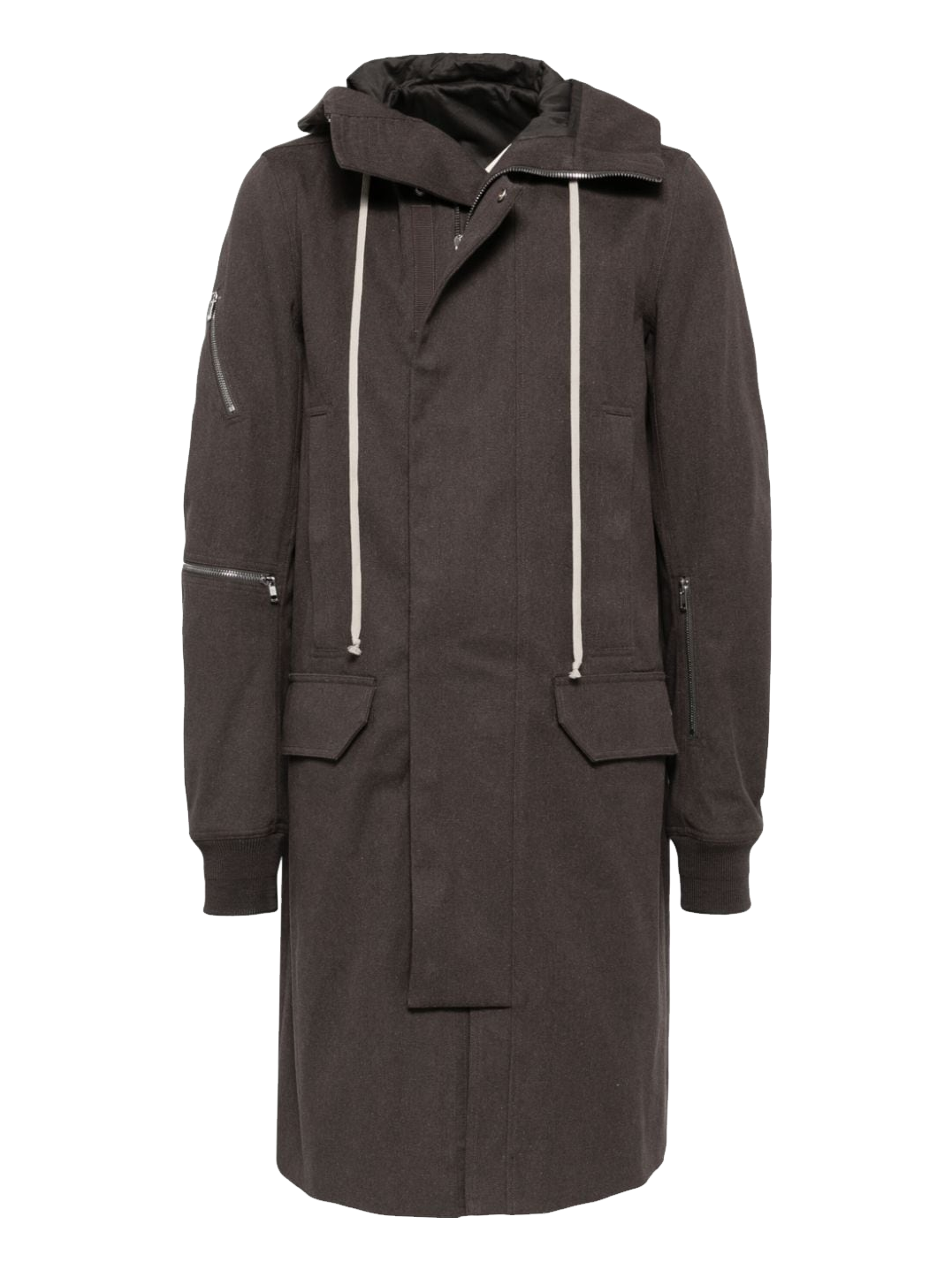 RICK OWENS Rick Owens Hooded Calf-Length Coat
