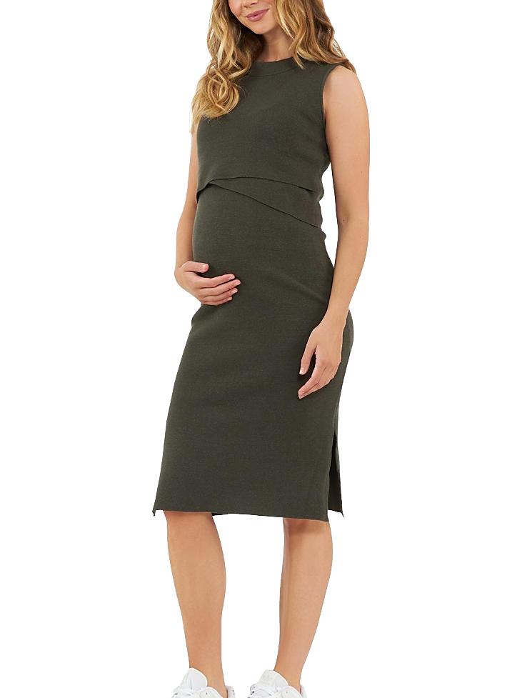 RIPE MATERNITY Layered Knit Nursing Dress