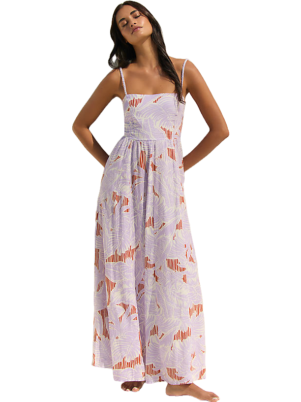 maaji wisteria bloom maxi dress Maaji Wisteria Bloom Ela Cover-Up Maxi Dress - Purple