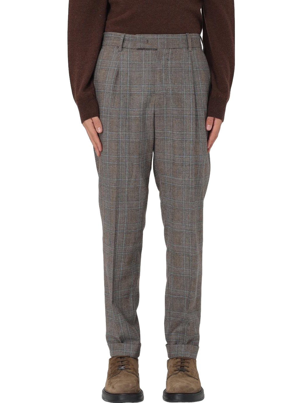 PT TORINO Tailored Plaid Trousers