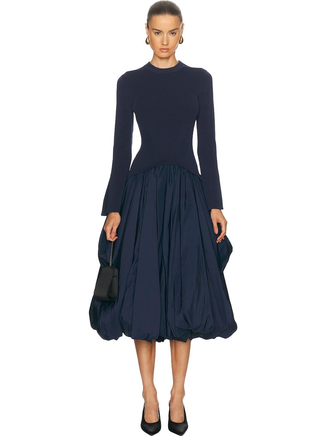 SIMKHAI SIMKHAI Kenlie Long Sleeve Midi Dress