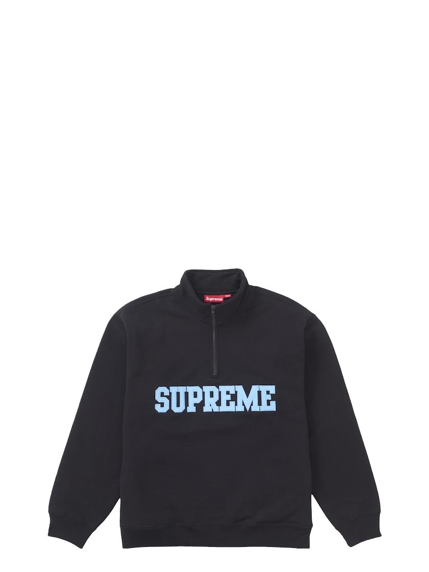 Supreme Collegiate Half Zip Pullover - Black | Editorialist