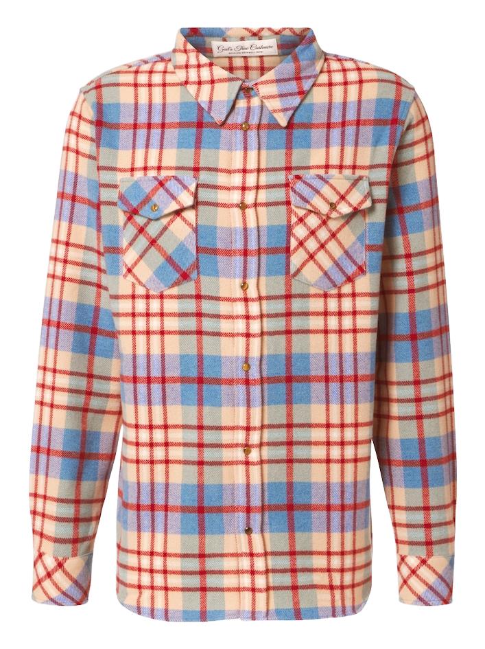 GOD'S TRUE CASHMERE al's run plaid cashmere shirt
