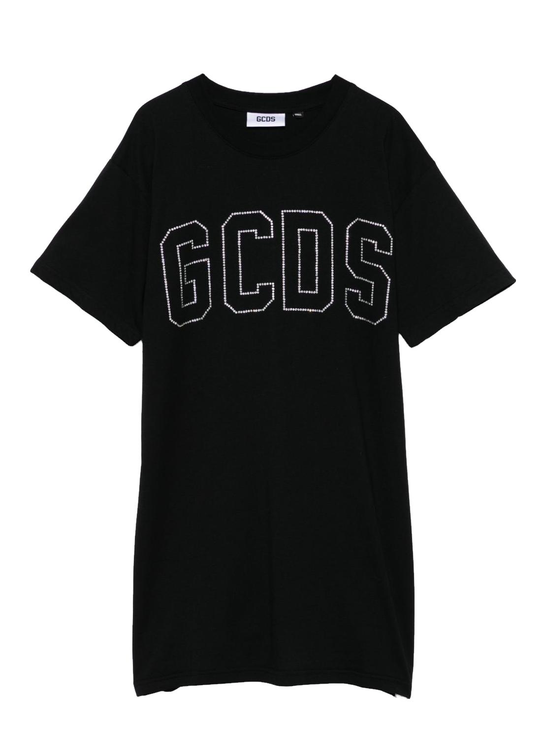 GCDS Crystal-Embellished Logo T-Shirt