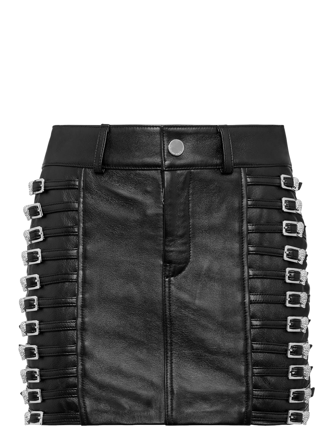 PHILIPP PLEIN Philipp Plein Crystal-Embellished Mini Leather Skirt