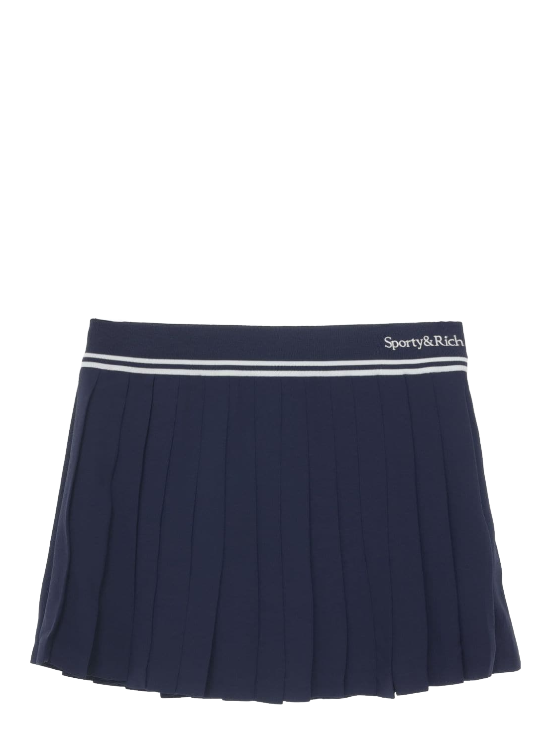 SPORTY & RICH Sporty & Rich Logo Pleated Skirt