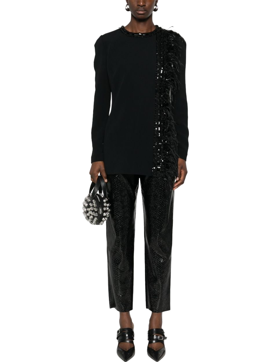 ELIE SAAB Elie Saab Embroidered Cady Blouse