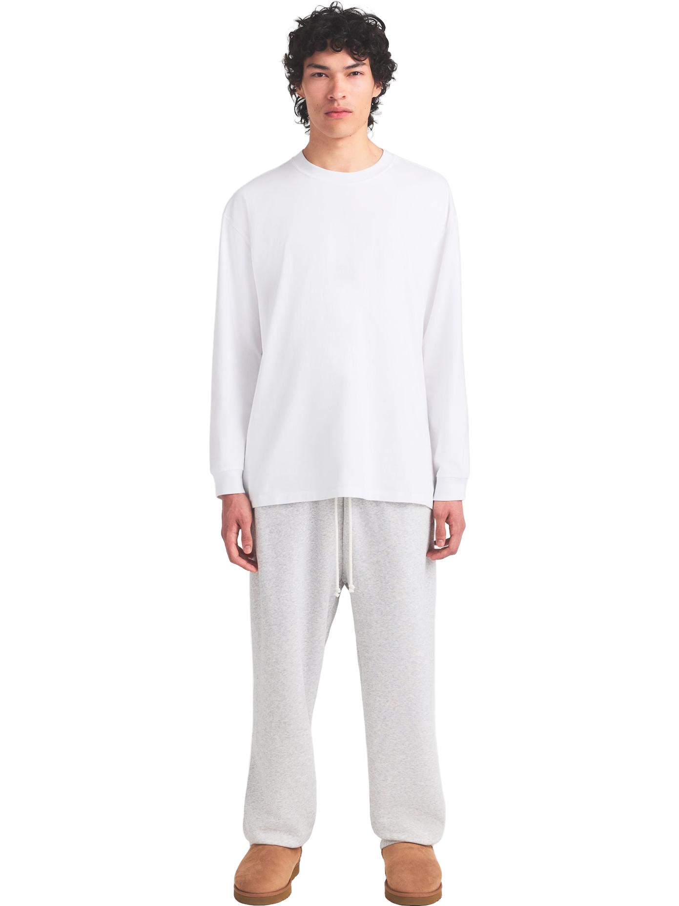 SKIMS mens relaxed long sleeve t shirt | black | medium | heavyweight cotton