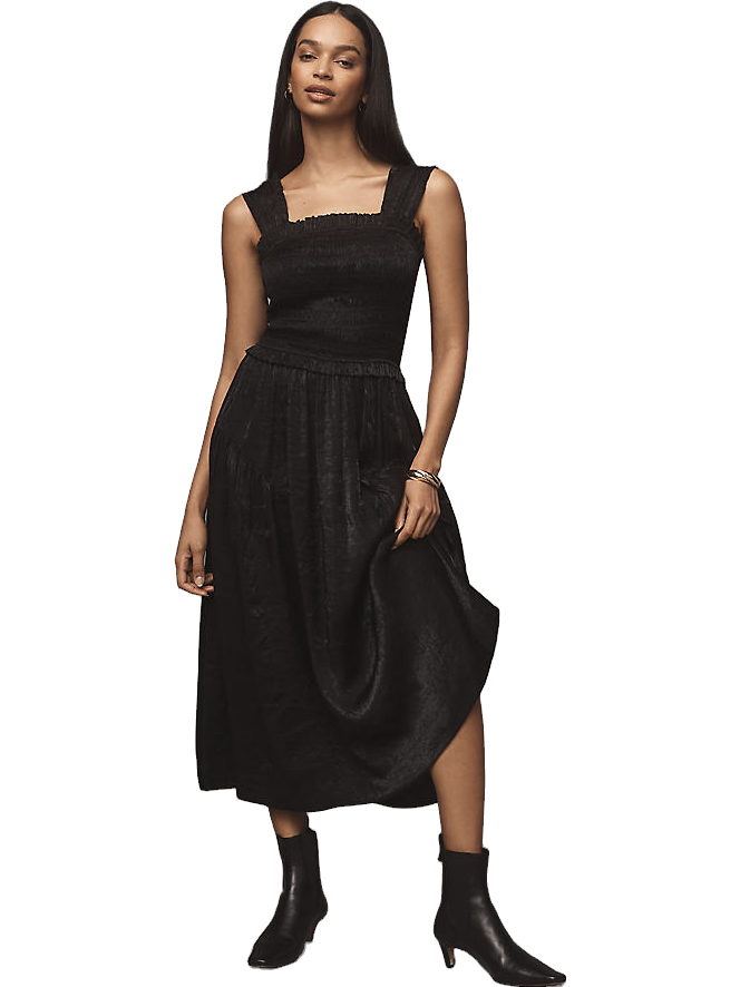 damson madder violet satin midi dress Violet Midi Dress