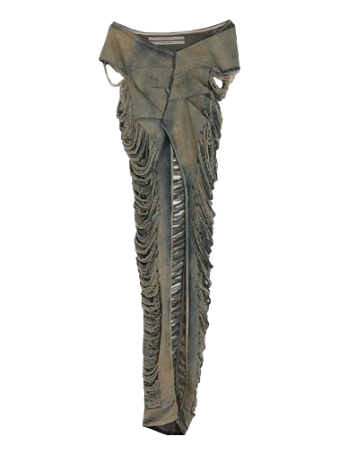 RICK OWENS RICK OWENS Denim Asymmetric Skirt
