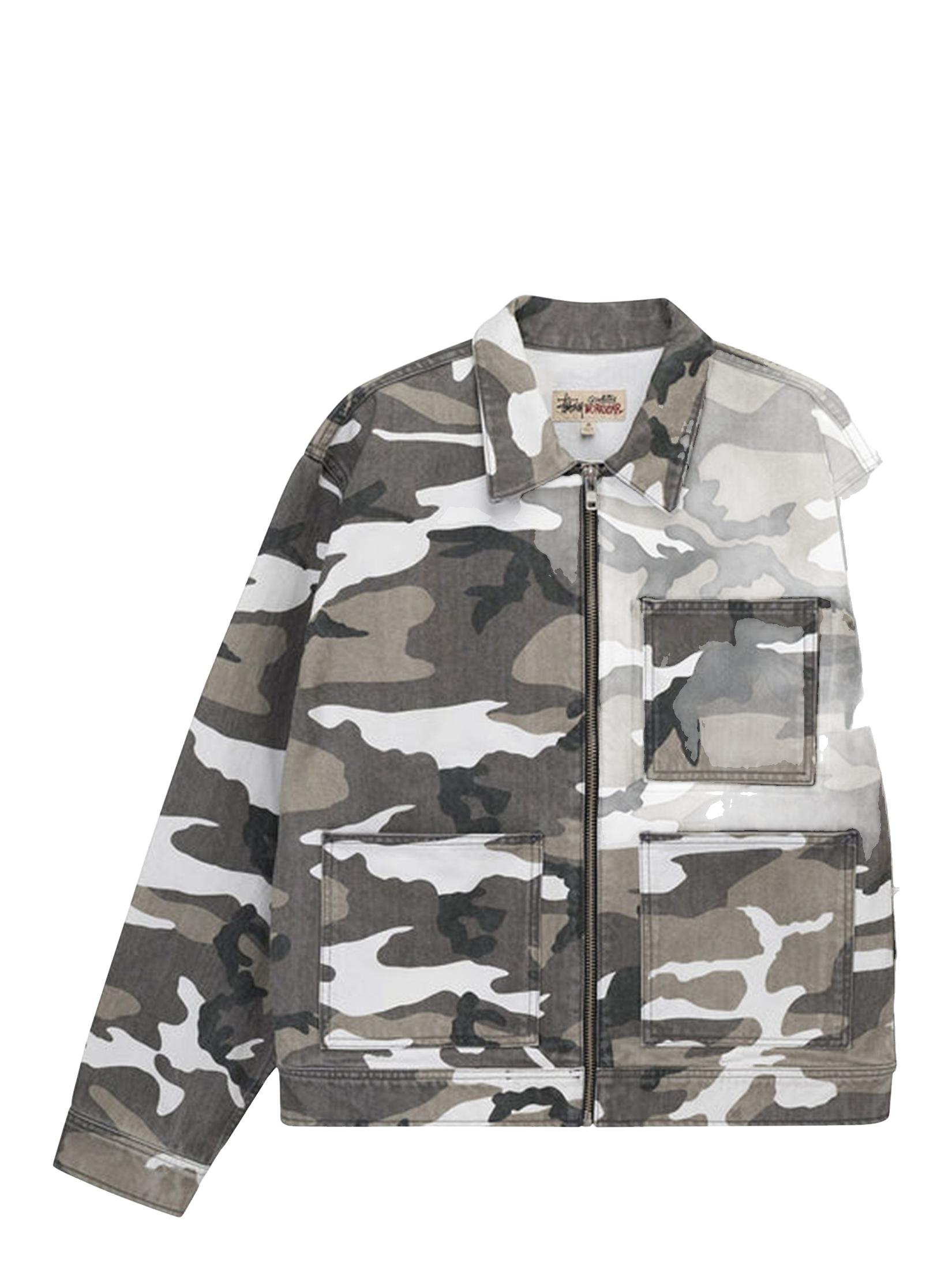 StüSsy Camo Zip Work Jacket - Multicolor | Editorialist