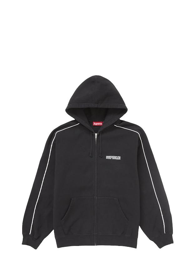 Supreme S Logo Zip Up Hooded Sweatshirt - Navy Blue | Editorialist