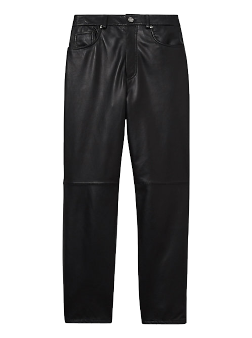 REISS REISS Verona Slim-Leg Leather Trousers