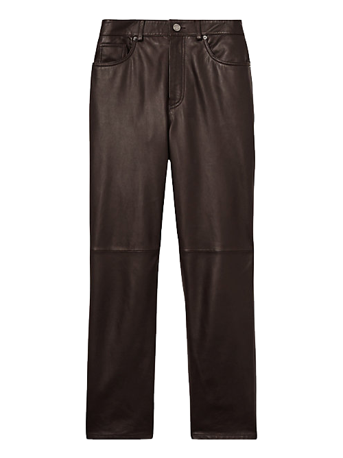 REISS REISS Verona Slim-Leg Leather Trousers