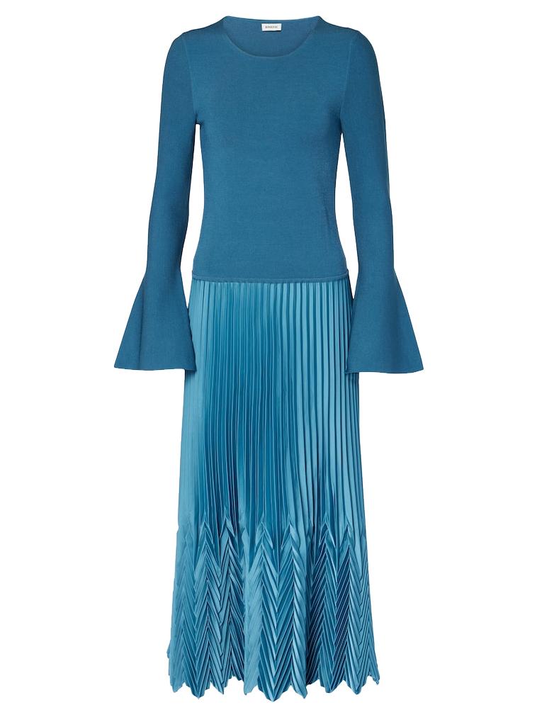 SIMKHAI Simkhai Damoni Pleated Midi Dress