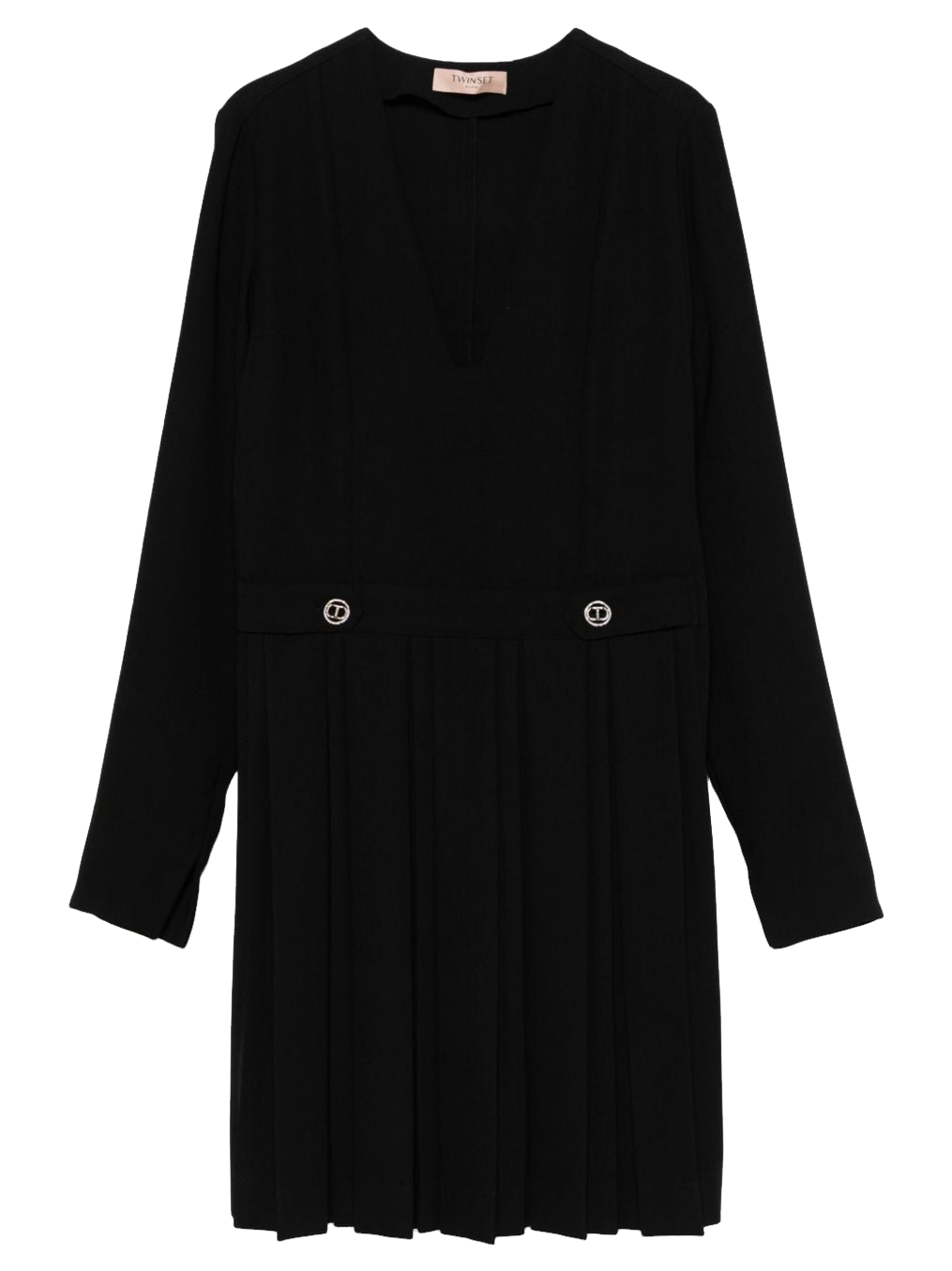 TWINSET TWINSET Pleated Crepe Mini Dress