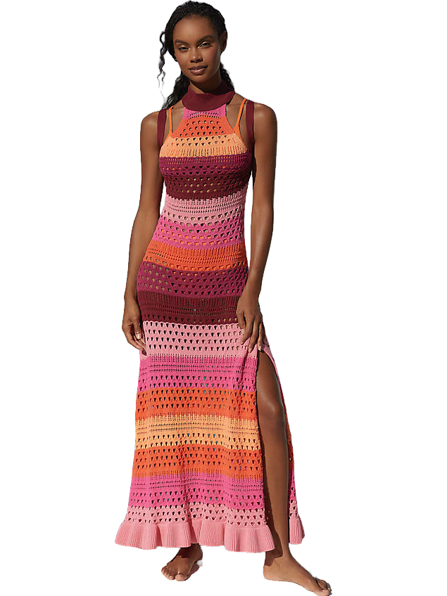 Anthropologie Crochet Halter Cover-Up Dress In Multicolor - 49% Off |  Editorialist