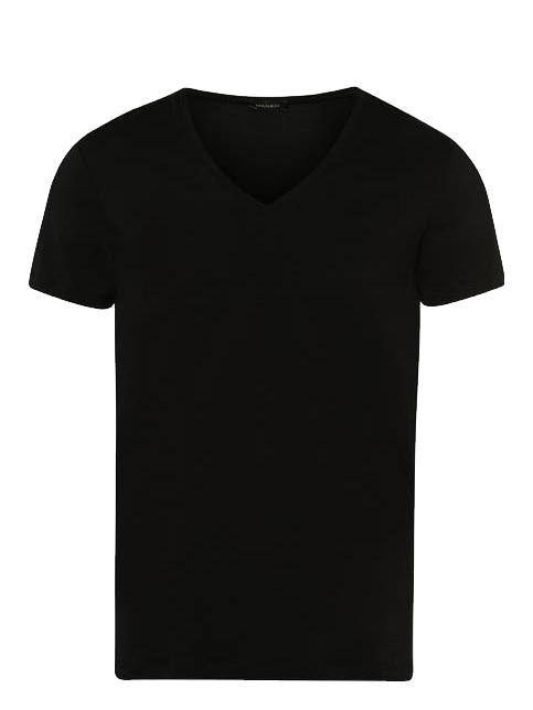 HANRO cotton superior fitted v-neck cotton t-shirt