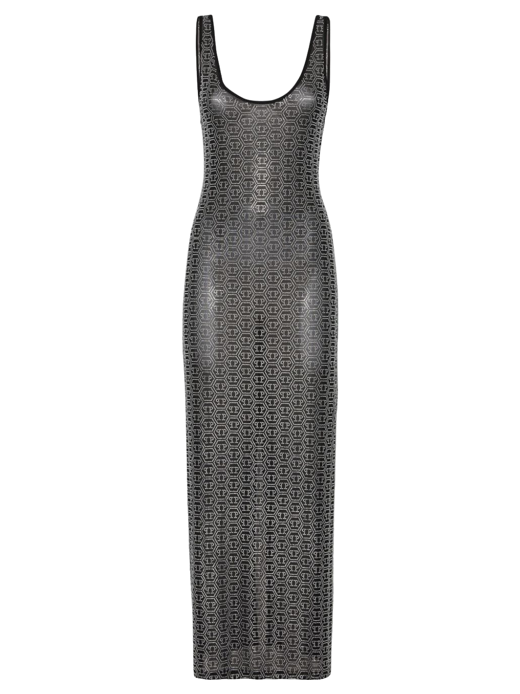 PHILIPP PLEIN Philipp Plein crystal-monogram maxi dress