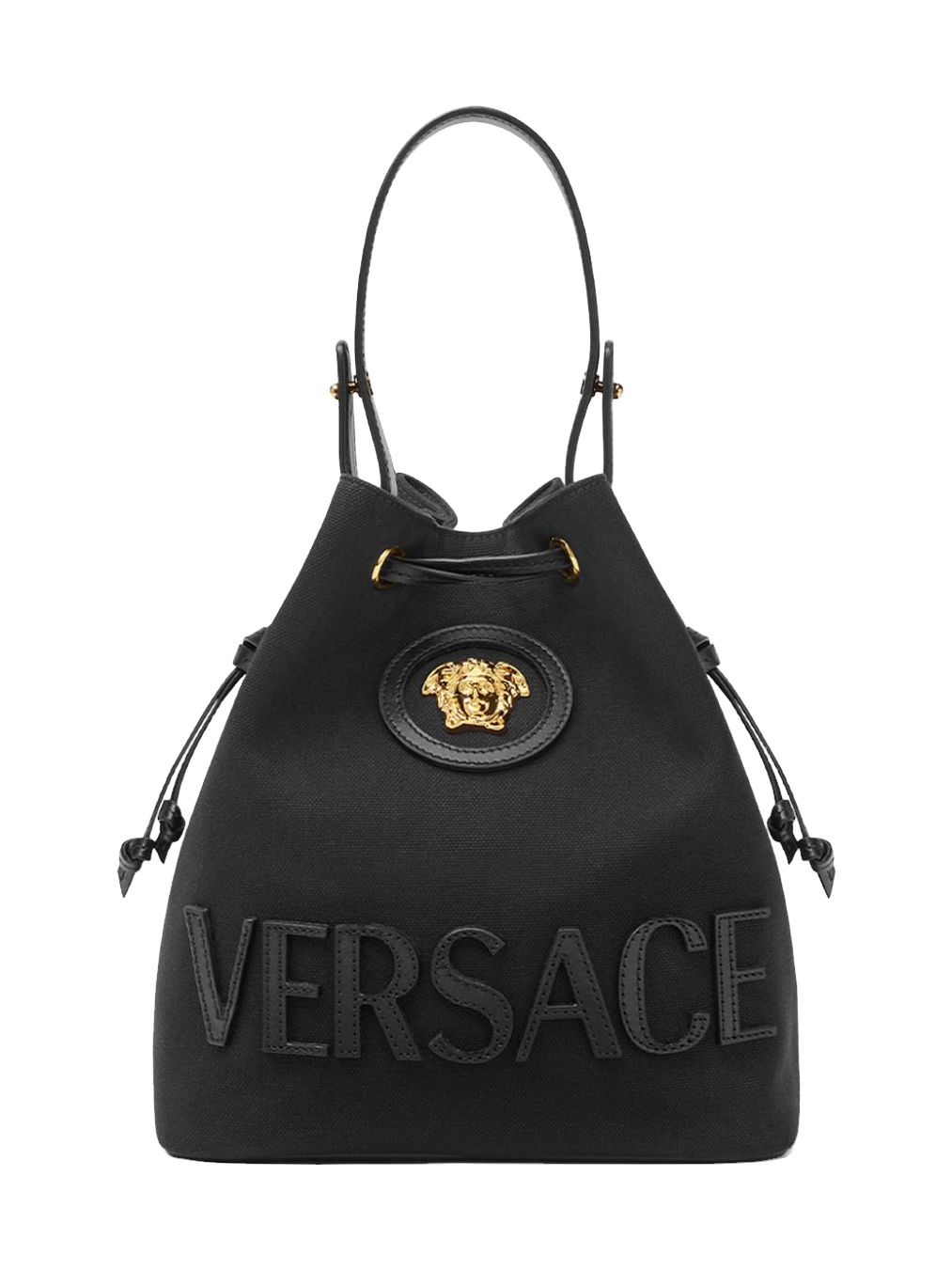 VERSACE Versace La Medusa Canvas Bucket Bag