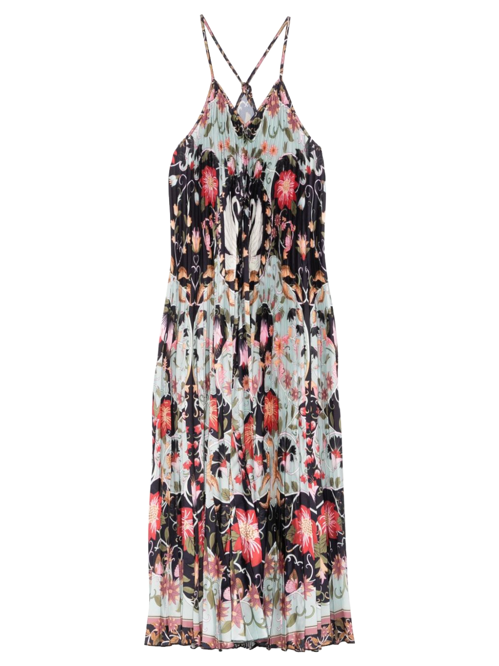 farm rio blue sunset tapestry dress Blue Winter Tapestry Long Sleeve Maxi Dress