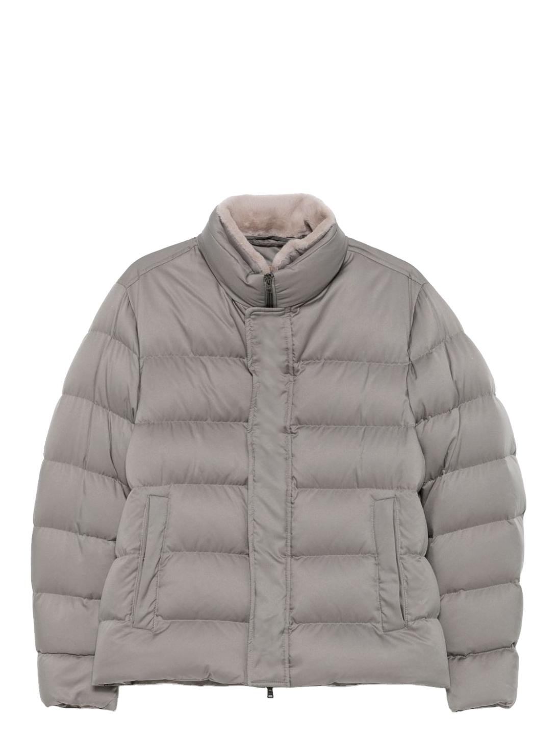 HERNO Herno Quilted Bomber Jacket with Detachable Faux-Fur Collar