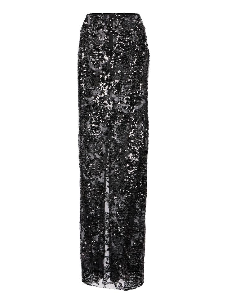 VICTORIA BECKHAM Sequined high-rise tulle maxi skirt