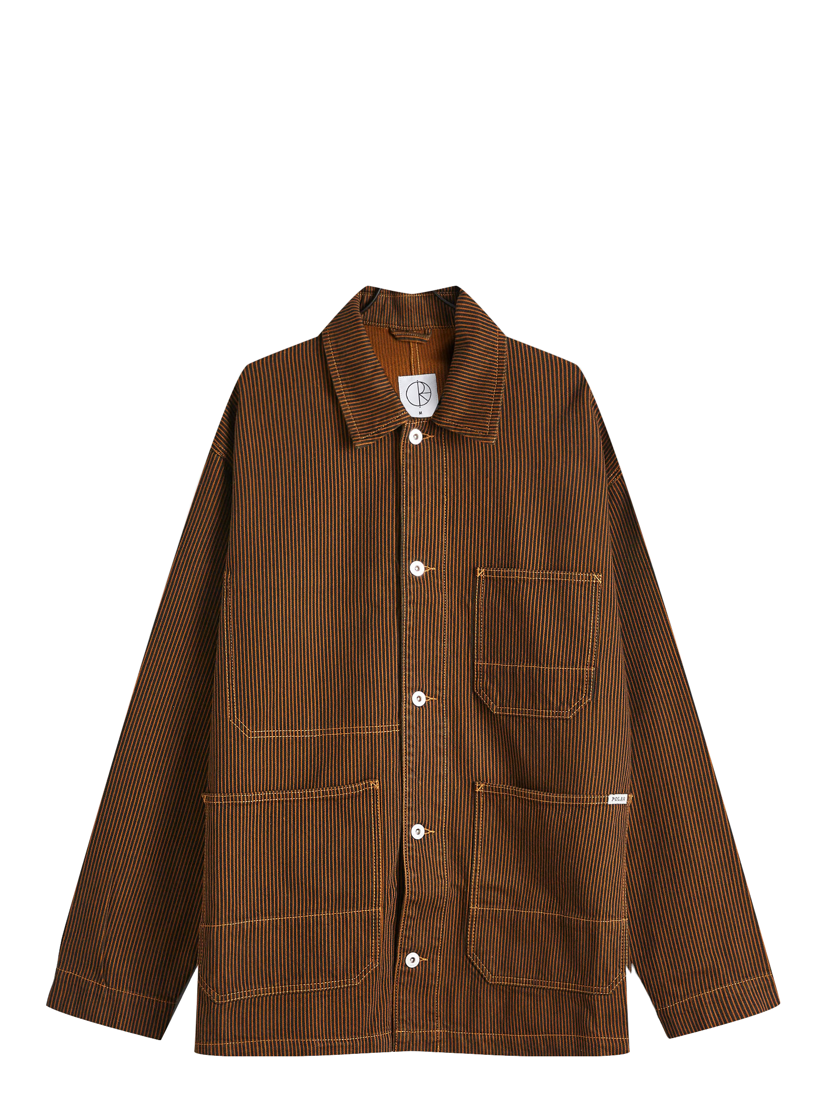 Polar Skate Co. Hickory Stripe Ezra Jacket In Rust - 50% Off