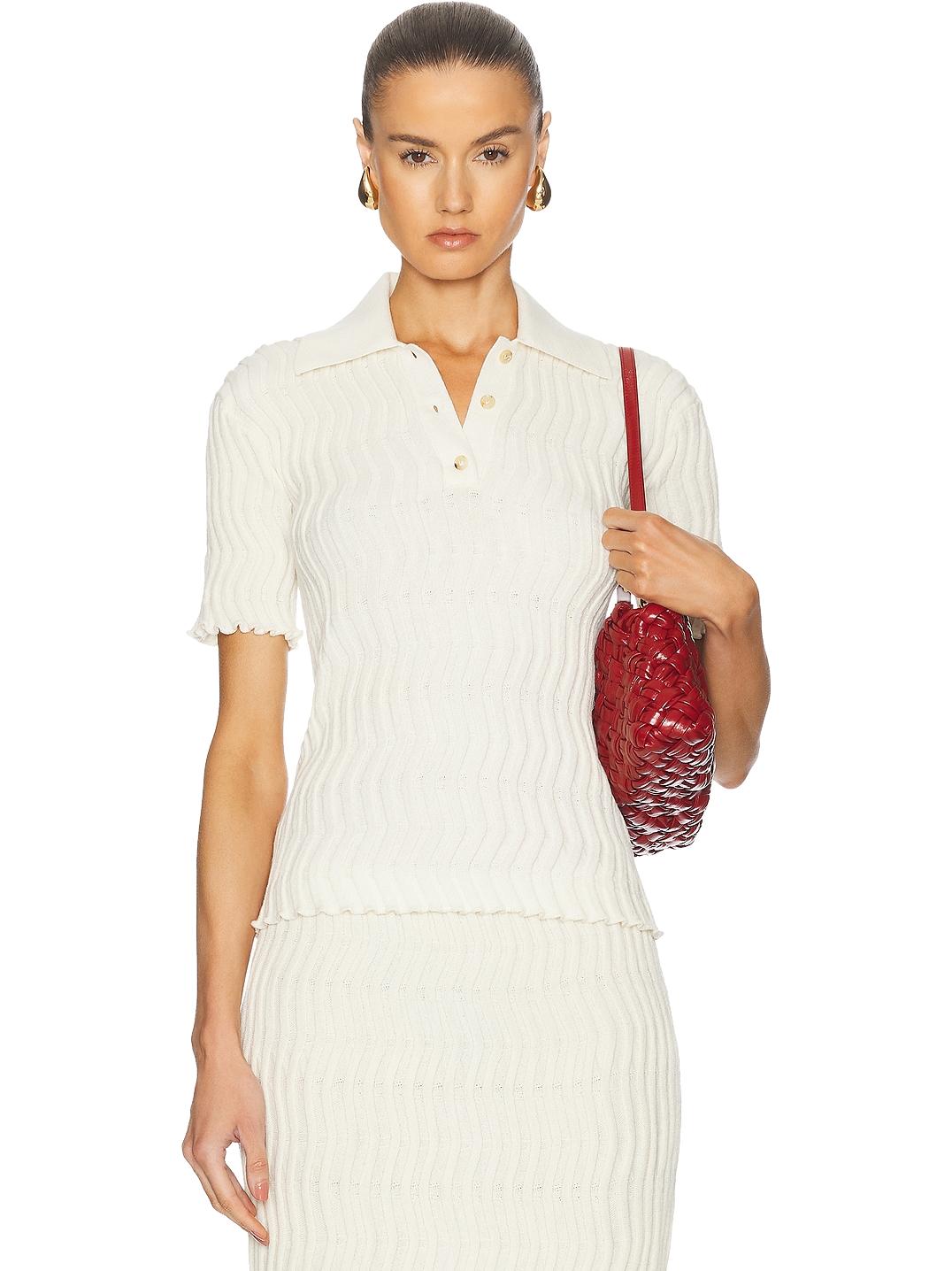 BOTTEGA VENETA Bottega Veneta Rib Knit Polo Top