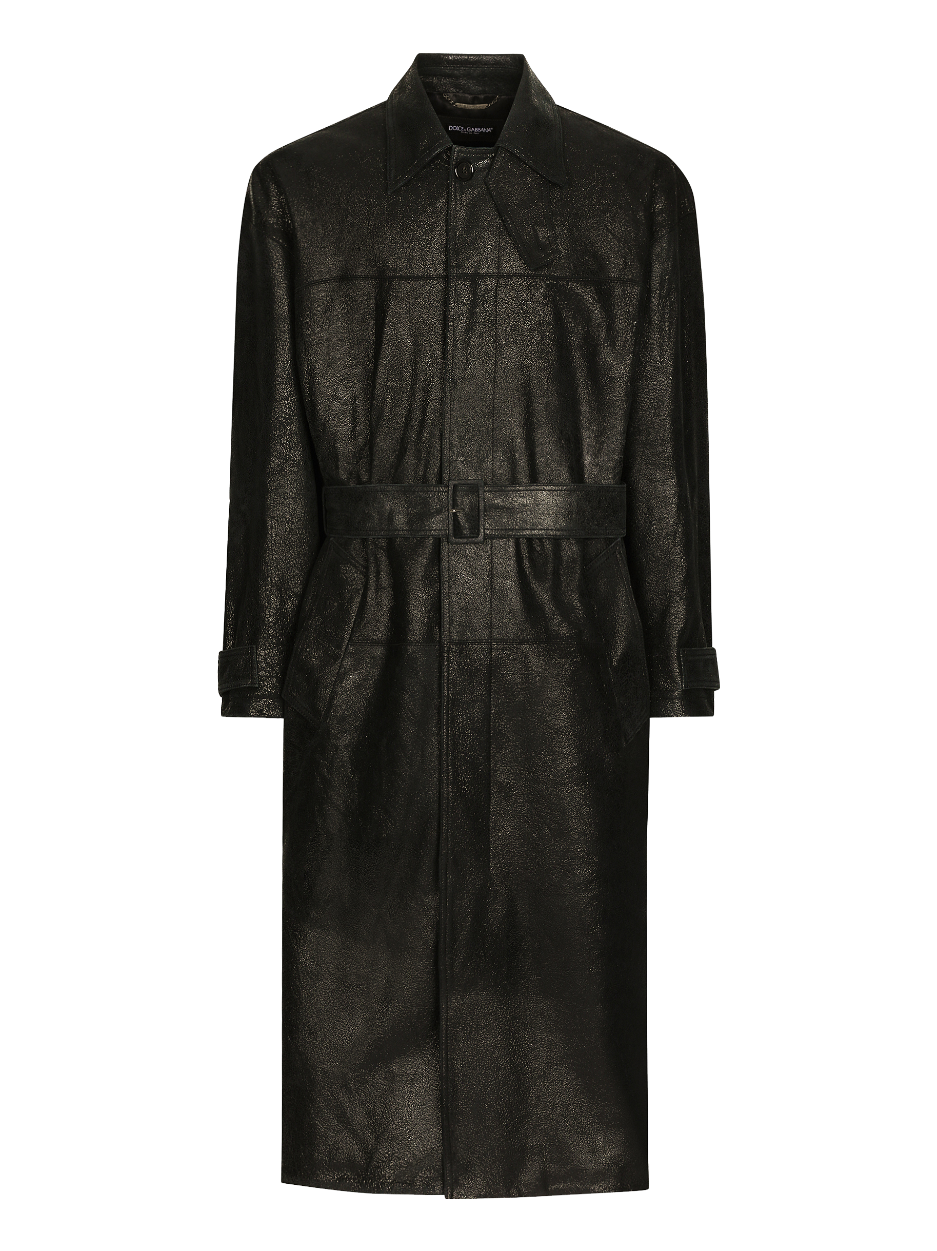 DOLCE & GABBANA Dolce & Gabbana Leather Trench Coat