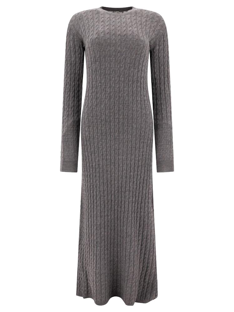 Toteme Knitwear Toteme Knit Dress MAXI KNITTED DRESS Grey VILA