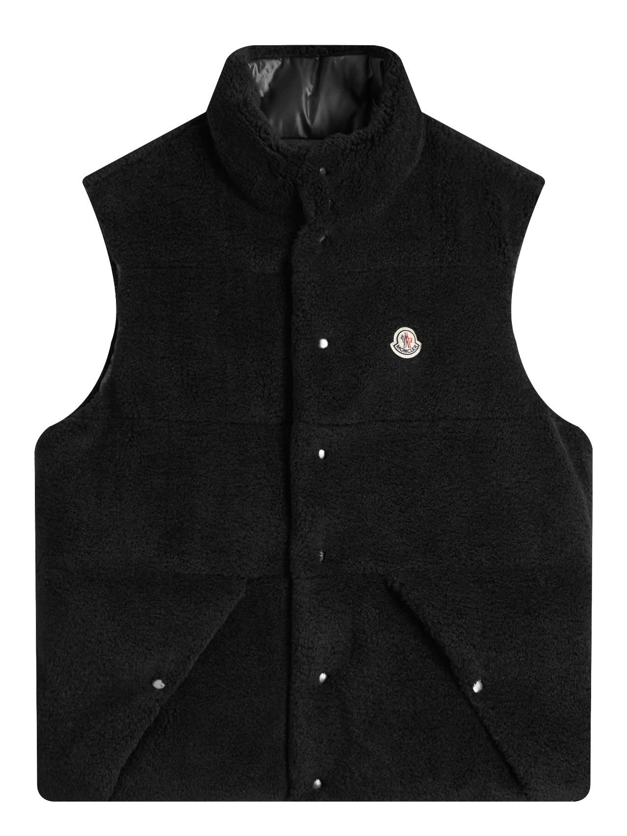 Moncler Colbricon Teddy Fleece Vest - Black | Editorialist