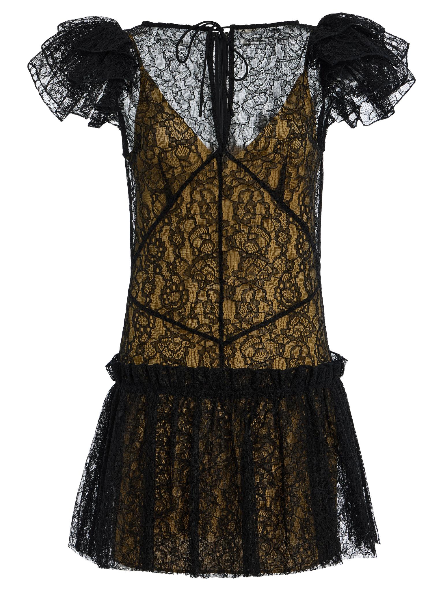 corset lace up back prom dresses Sherri Hill Sheer Lace Corset Bodice Prom Dress 56251 Black / 12
