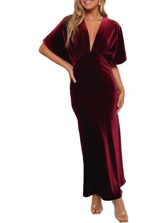 falling for you velvet maxi dress Fallon Velvet Dress main image 1