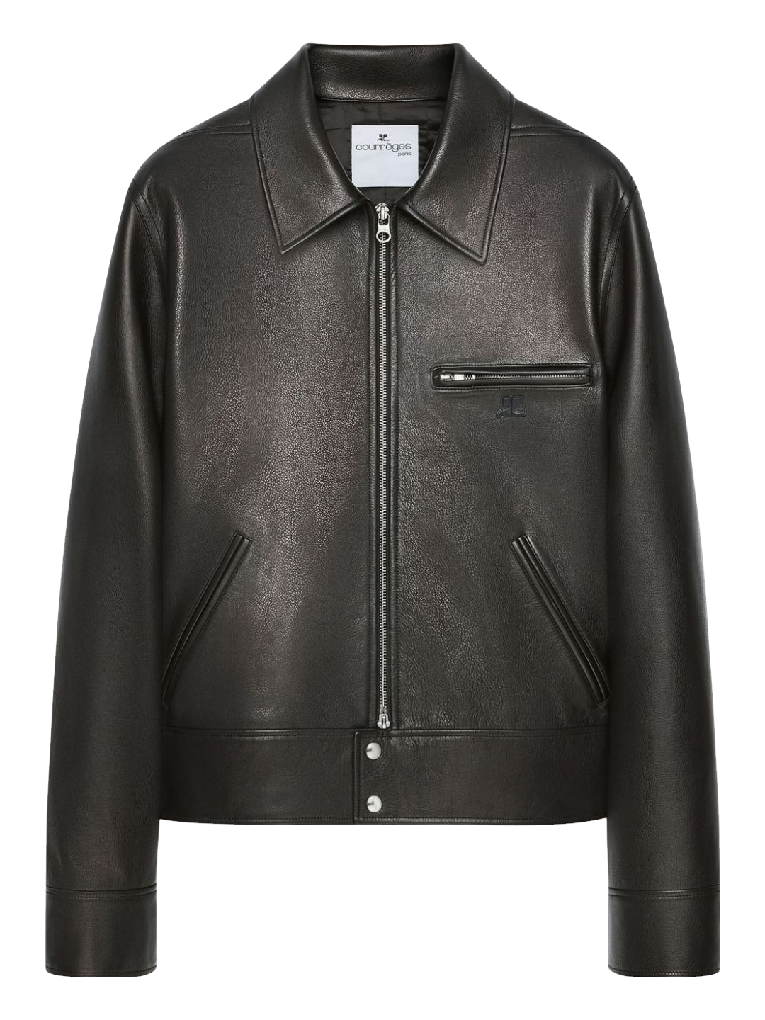 COURREGES Courrèges zip-up leather jacket