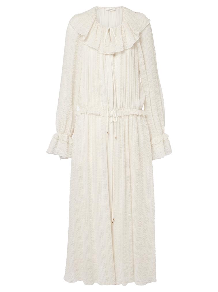 CHLOÉ chloé Ruffled Silk-Blend Crêpe Maxi Dress