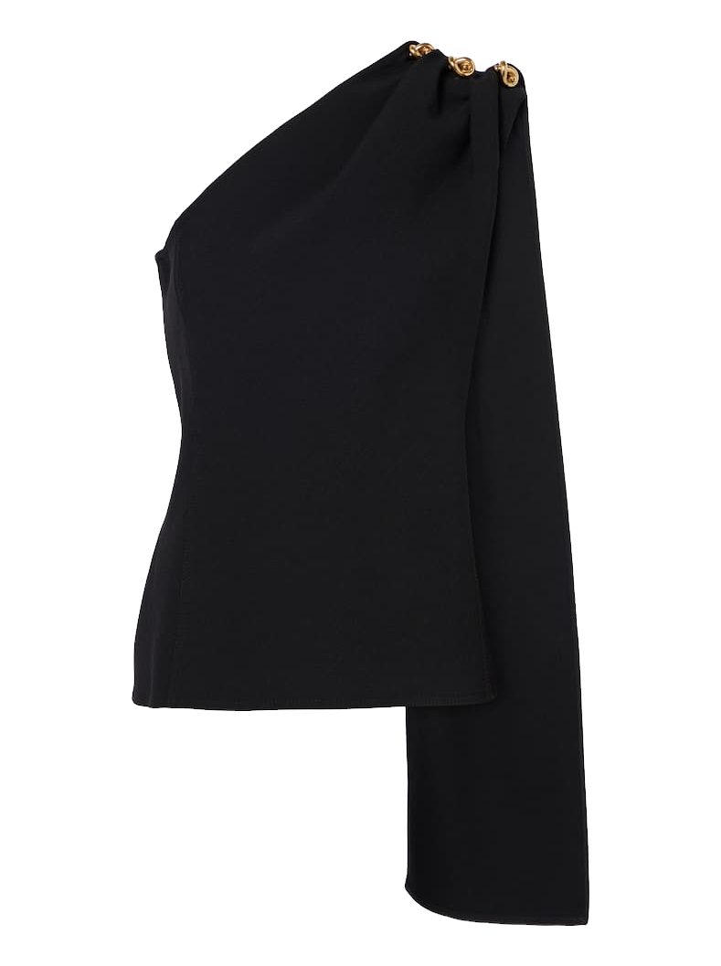 BOTTEGA VENETA Knot Caped Draped Crêpe Top