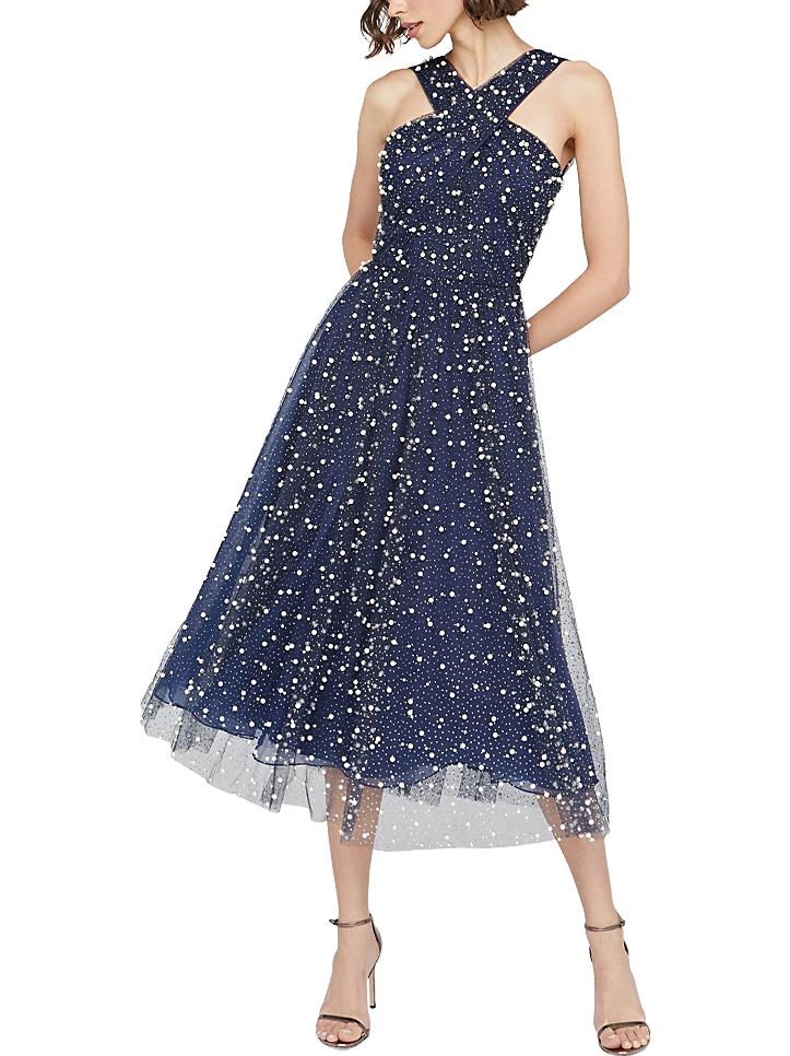 flared sleeve dress maxi A-Line Flared Sleeves Flower Print Pleated V-Neck Maxi Dresses – Uoozee  official main image 0