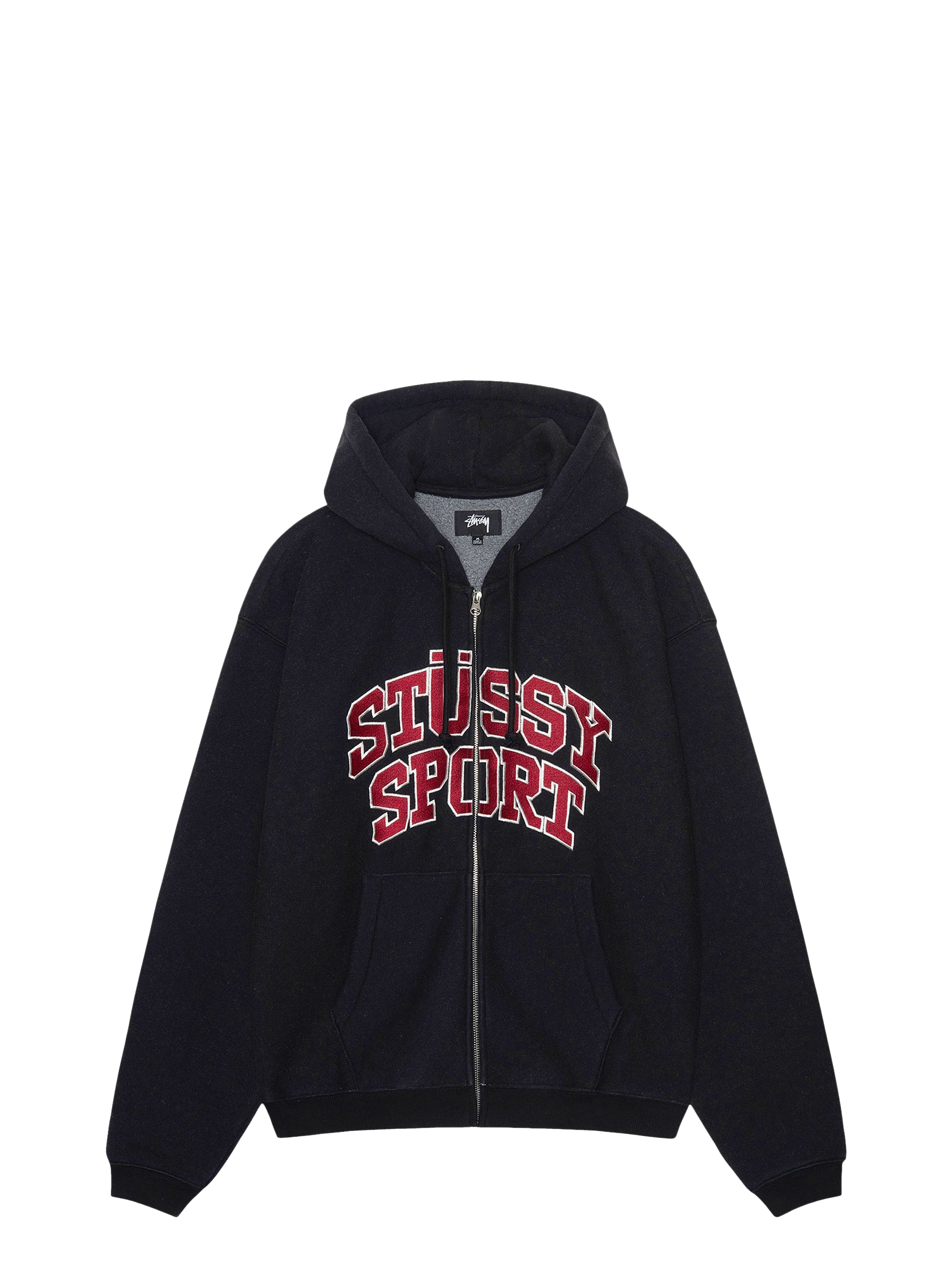STUSSY 8BallStussyBlackZipperHoodie_g ブラック☆ Sサイズ パーカー ZIP SPORT BLOCK トップス