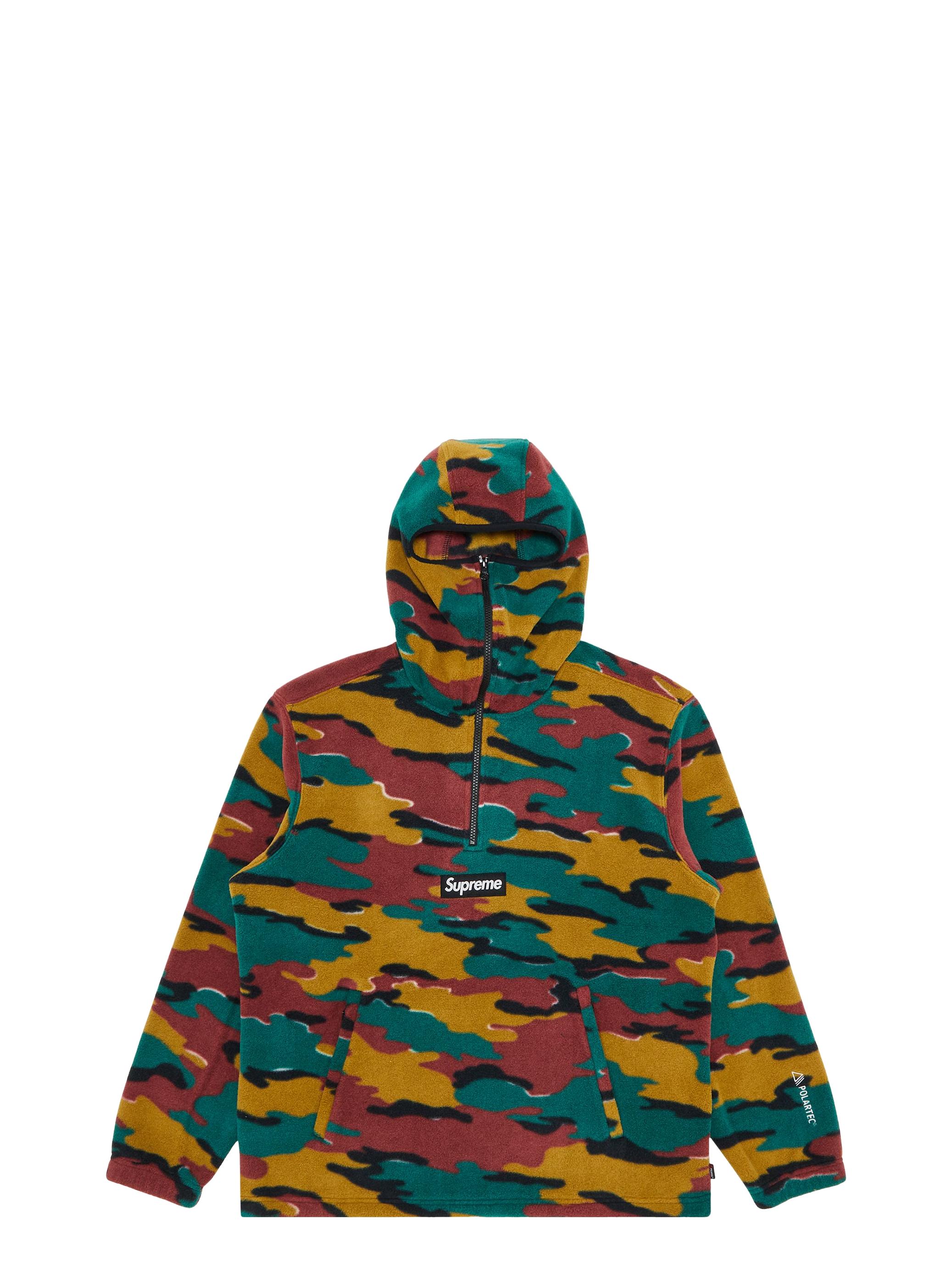 Supreme Polartec Facemask Half Zip Hooded Sweatshirt - Blue 