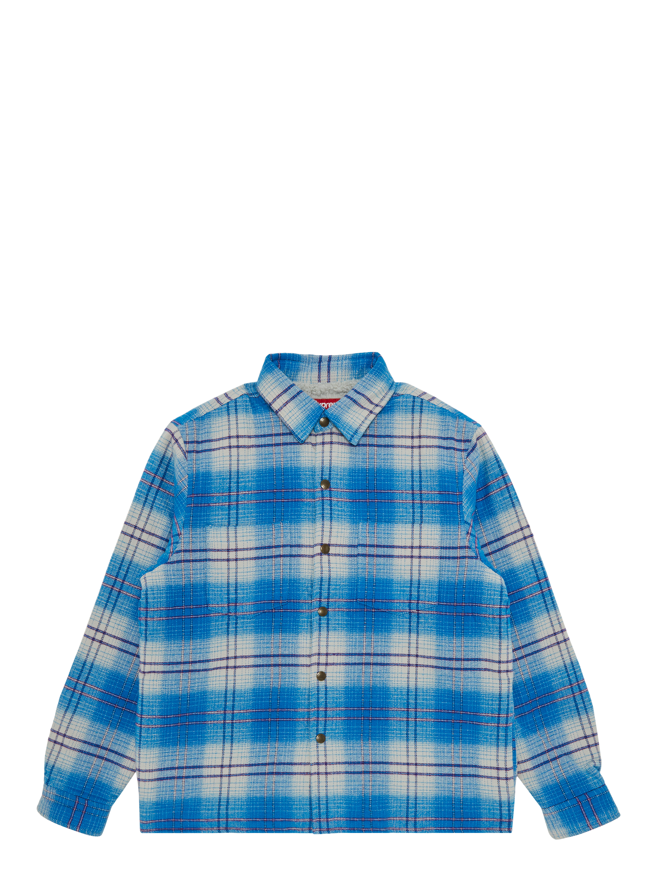 Supreme Lined Flannel Snap Shirt - Blue | Editorialist